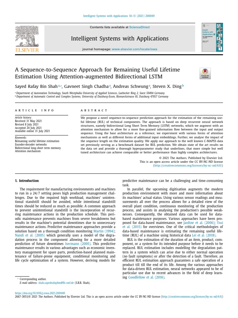 A Sequence To Sequence Approach For Remaining Useful Lifetime