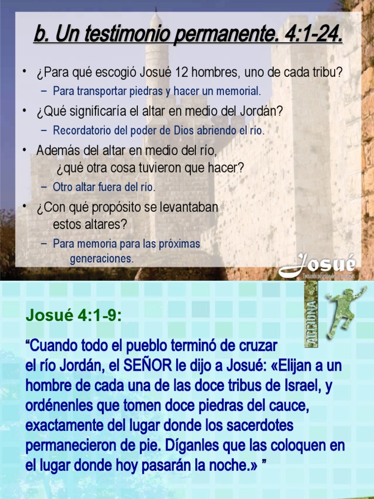 Josue 4 | PDF | Arca de la Alianza | Joshua