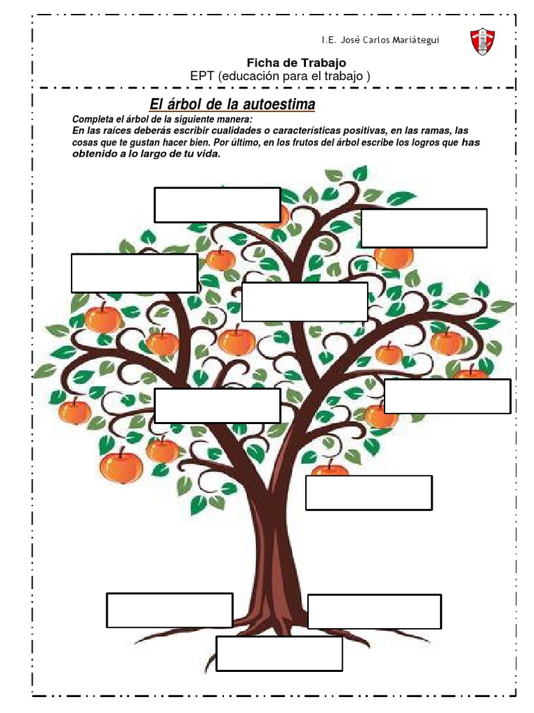 Hojas De Trabajo De Autoestima Imprimibles
