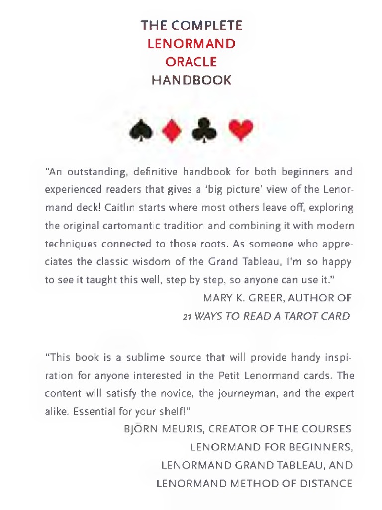 The Complete Lenormand Oracle Handbook-páginas-4-17 | PDF | Divination ... The Complete Lenormand Oracle Handbook-páginas-4-17 | PDF | Divination ...