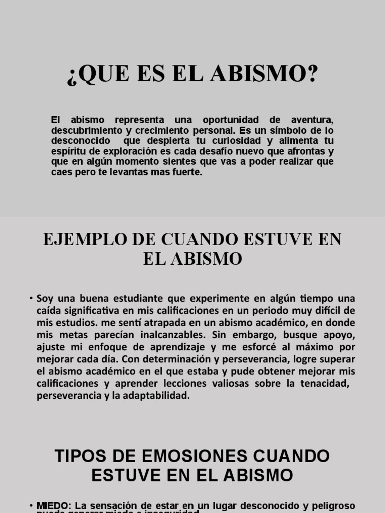 Que Es El Abismo | PDF