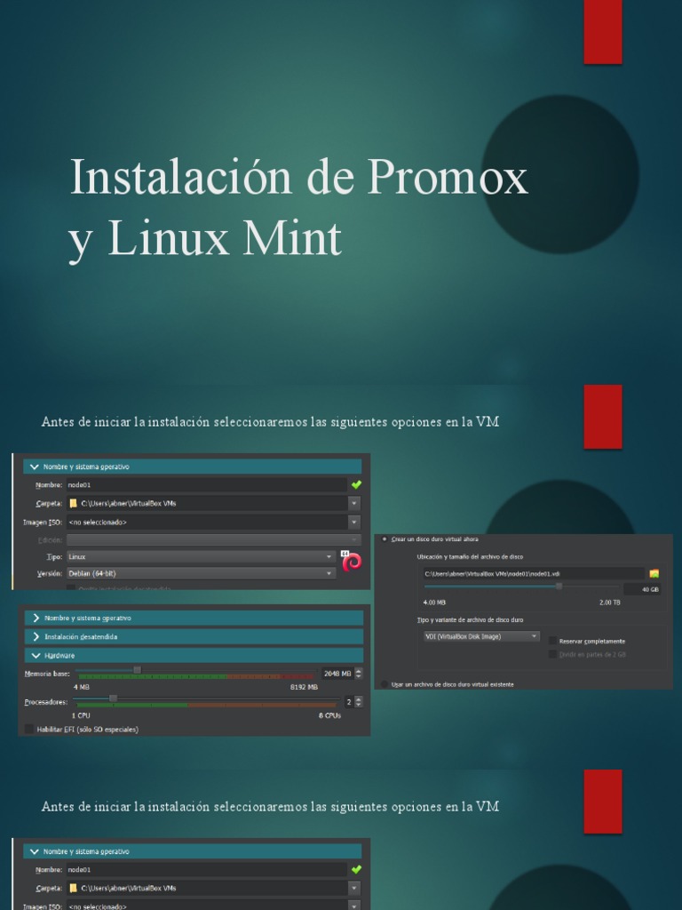 Instalación de Proxmox y Linux Mint | PDF | Juegos y actividades ...
