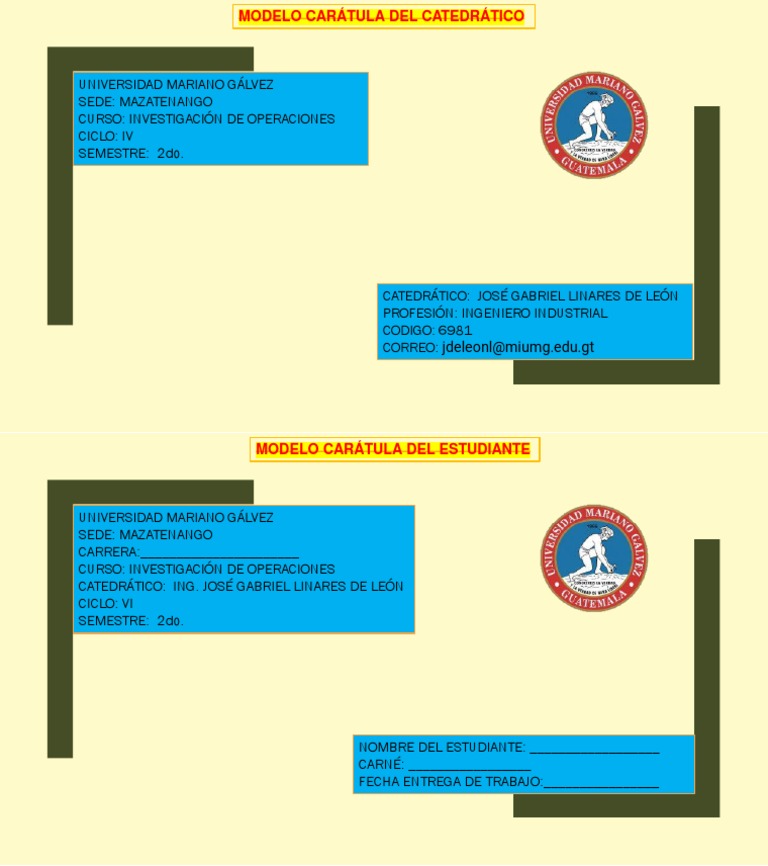 Modelo de Caratula | PDF