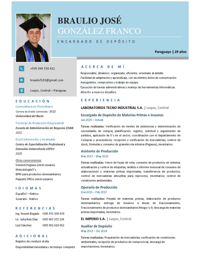 Braulio Gonzalez-Cv | PDF