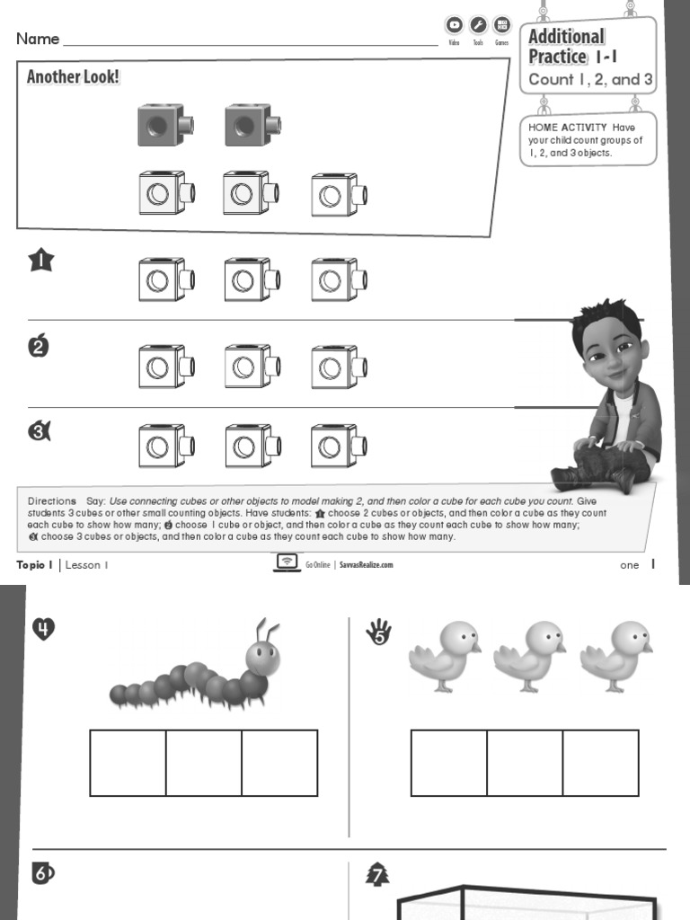 001 (Worksheet) Count 1, 2, and 3 | PDF