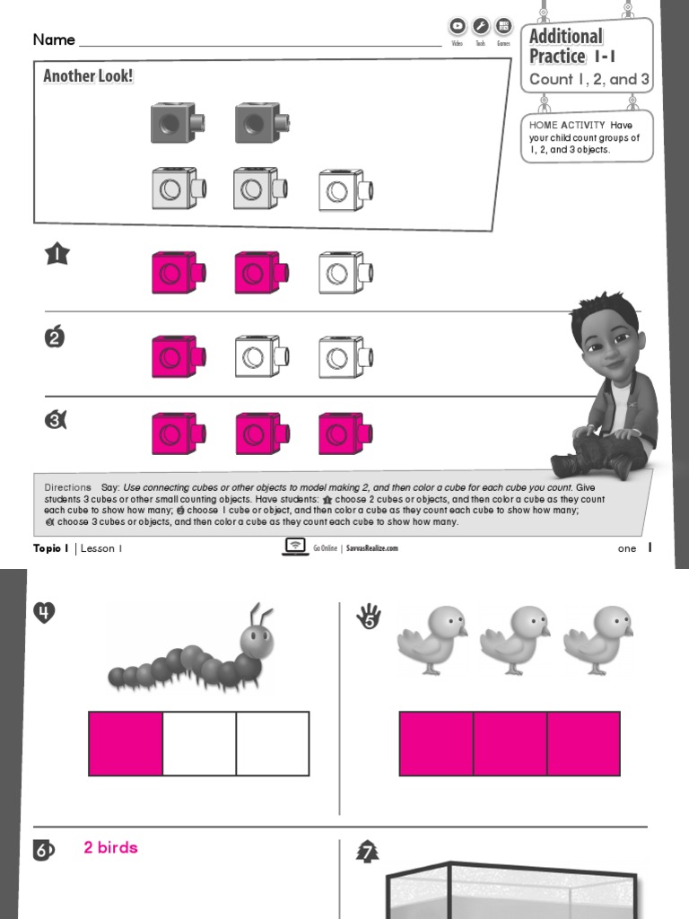 002 (Answer Key) Count 1, 2, and 3 | PDF