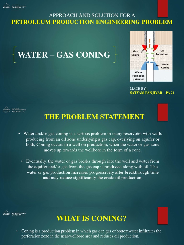 Water and Gas Coning in Oil Wells | PDF | Petroleum Reservoir | Petroleum