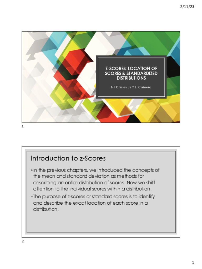 4 Z-Scores Handouts | PDF | Standard Score | Mathematics