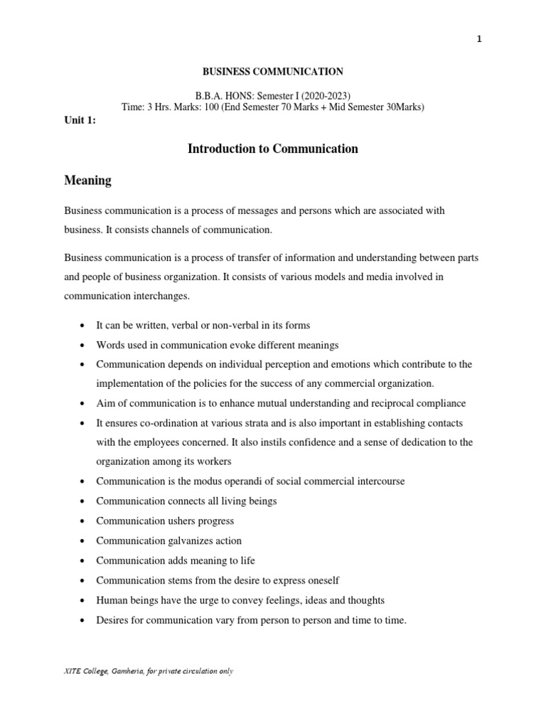 Business Communication 1 | PDF | Communication | Information