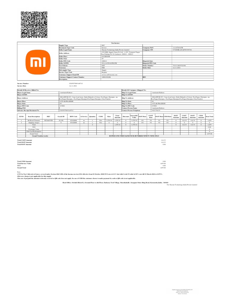 Mi Trimmer | PDF | Invoice | Service Industries