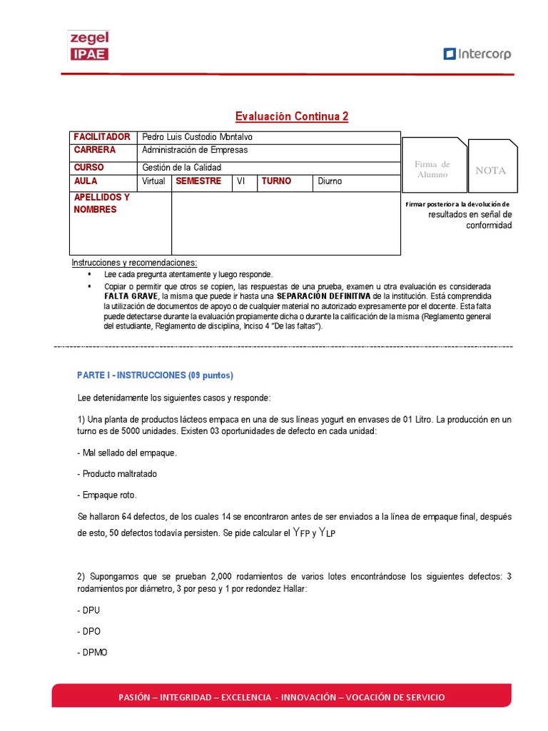 EC - 03 - Gestión de La Calidad - PCM - 2023 - I | PDF | Business