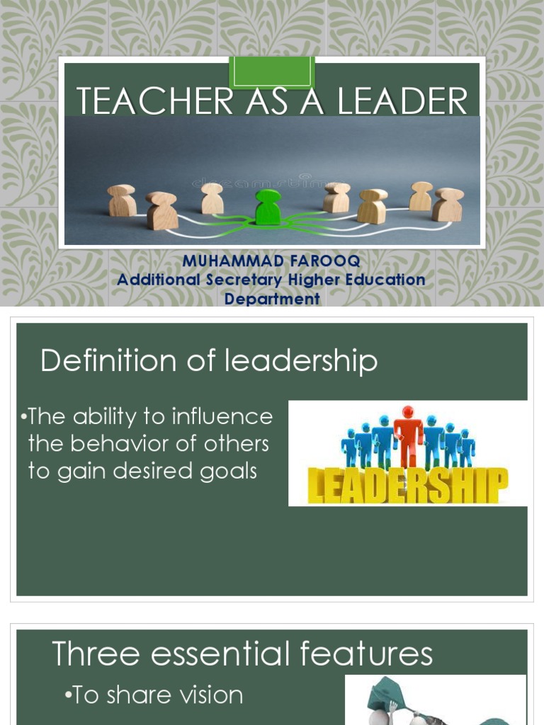 The Teacher As A Leader | PDF | Teachers | Leadership