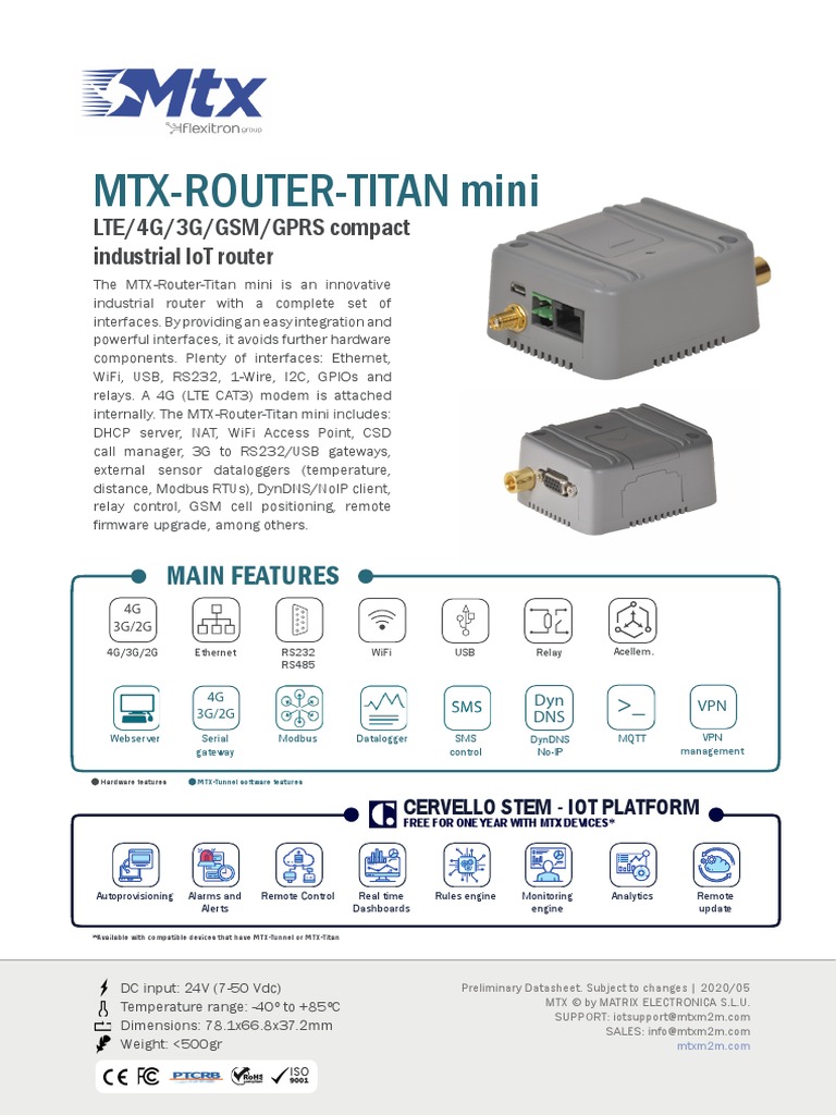 MTX-Router-Titan Mini Overview | PDF