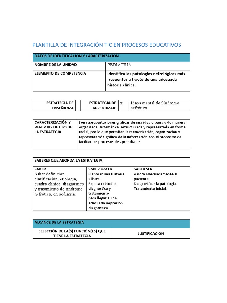 Plantilla Tics | PDF | Aprendizaje | Diagnostico medico