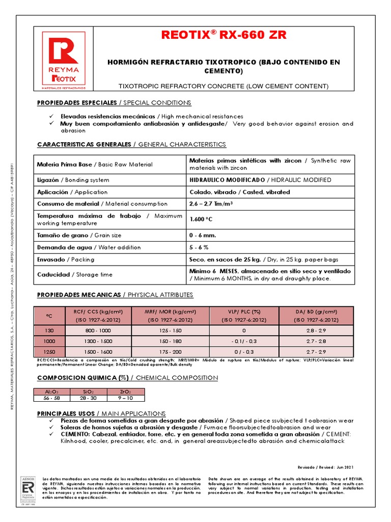 HT Reotix RX-660 ZR | PDF | Materiales