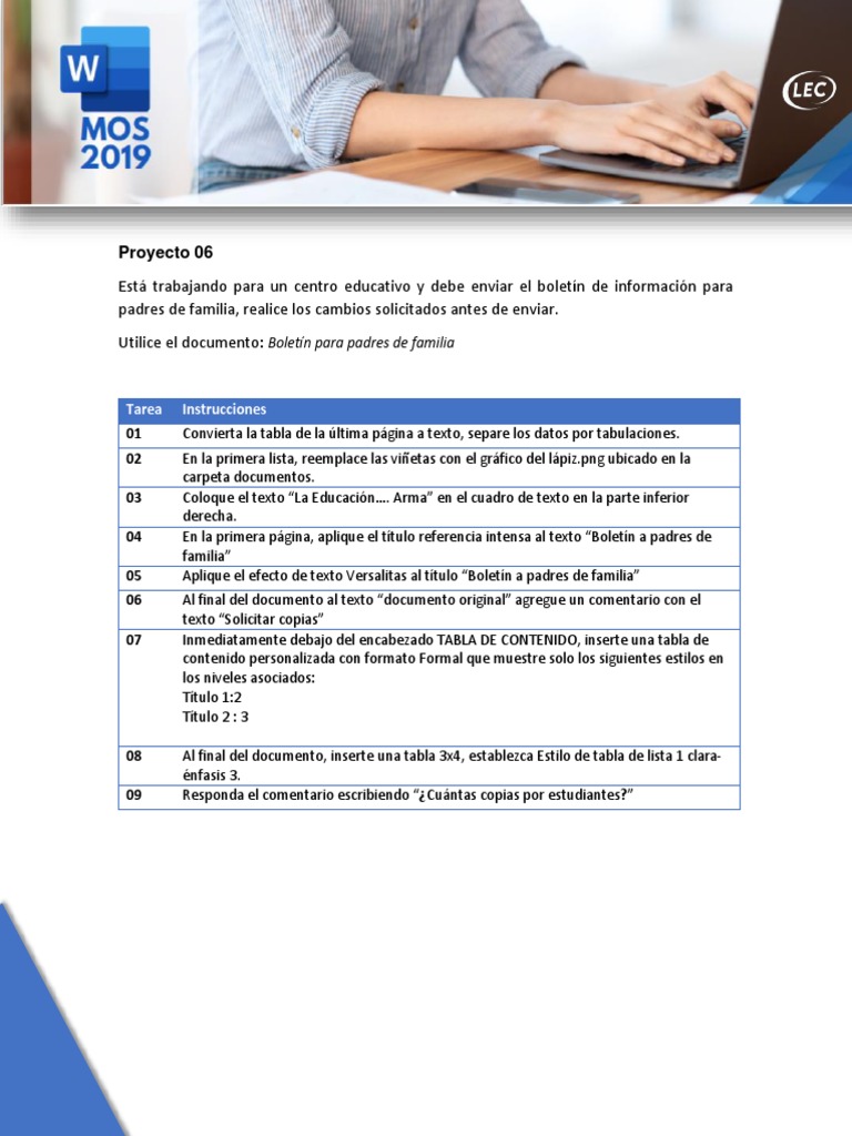 Instrucciones P06 | PDF
