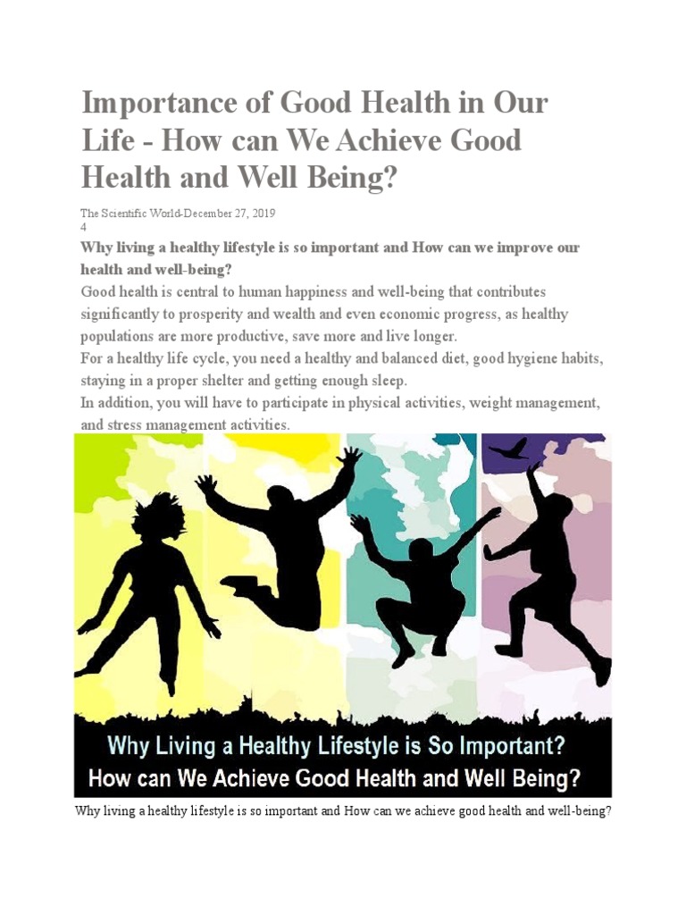 Importance of Good Health in Our Life | Download Free PDF | Obesity ...