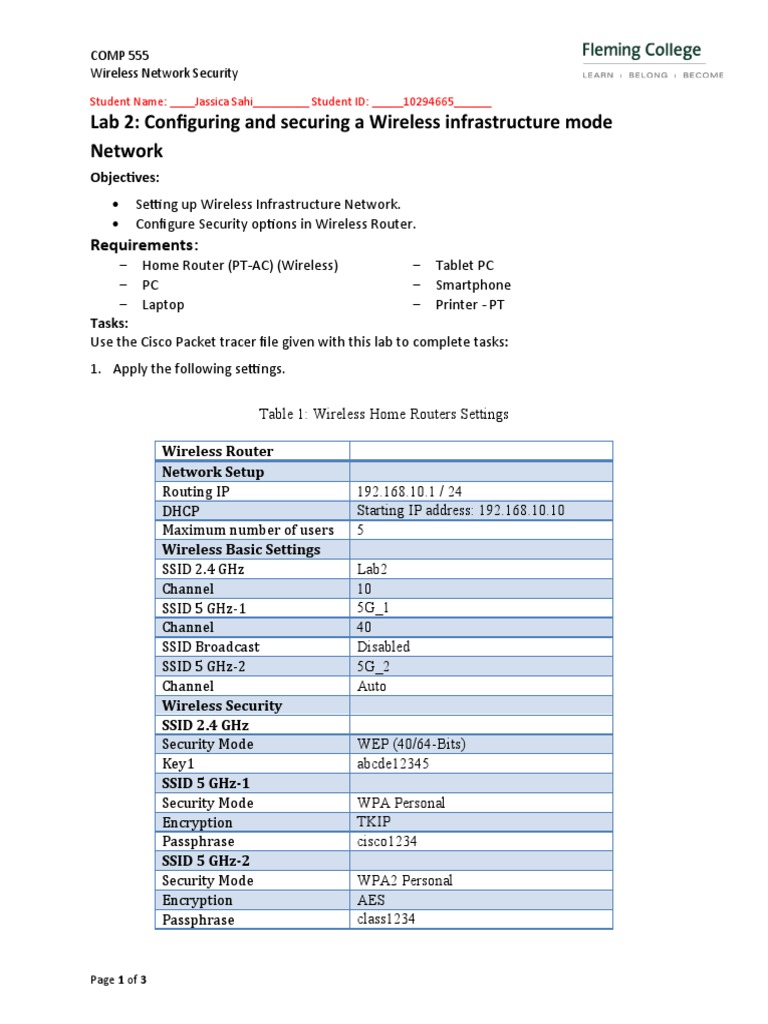 COMP555 Spring Lab#2 | PDF | Wi Fi | Computer Network