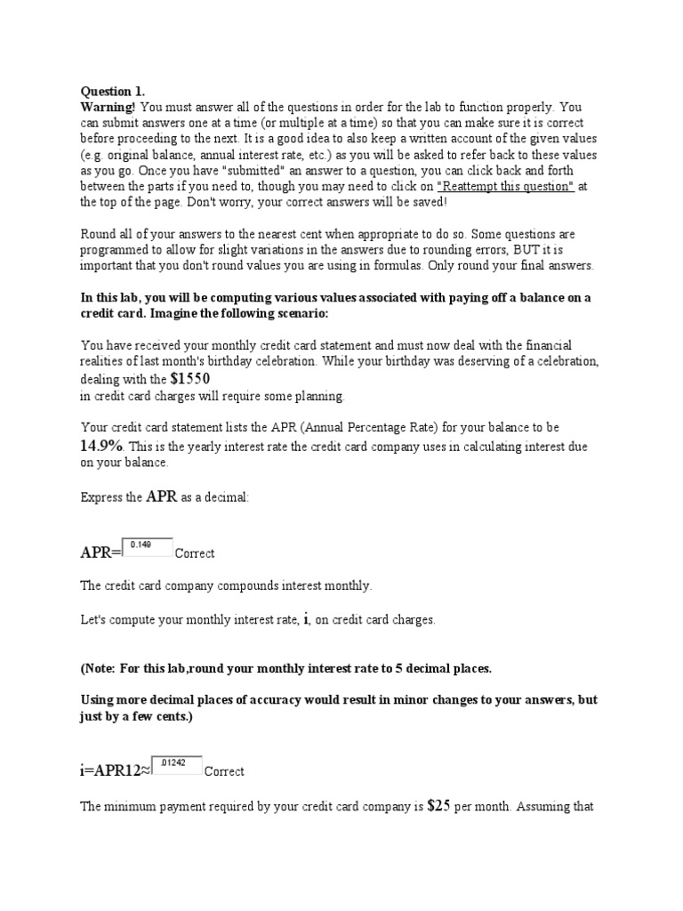 Credit Card Debt Payment Calculator Guide | PDF | Interest | Credit