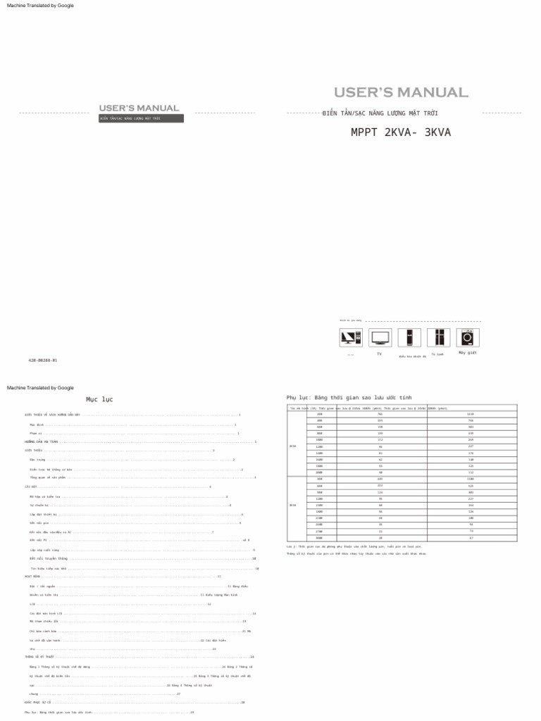 Manual Must Solar Pv18000hm | PDF