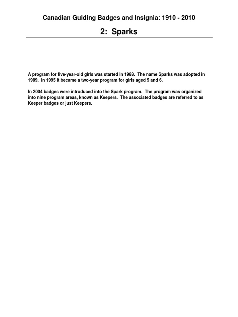 Sparks Badge Placement Overview | PDF | Clothing