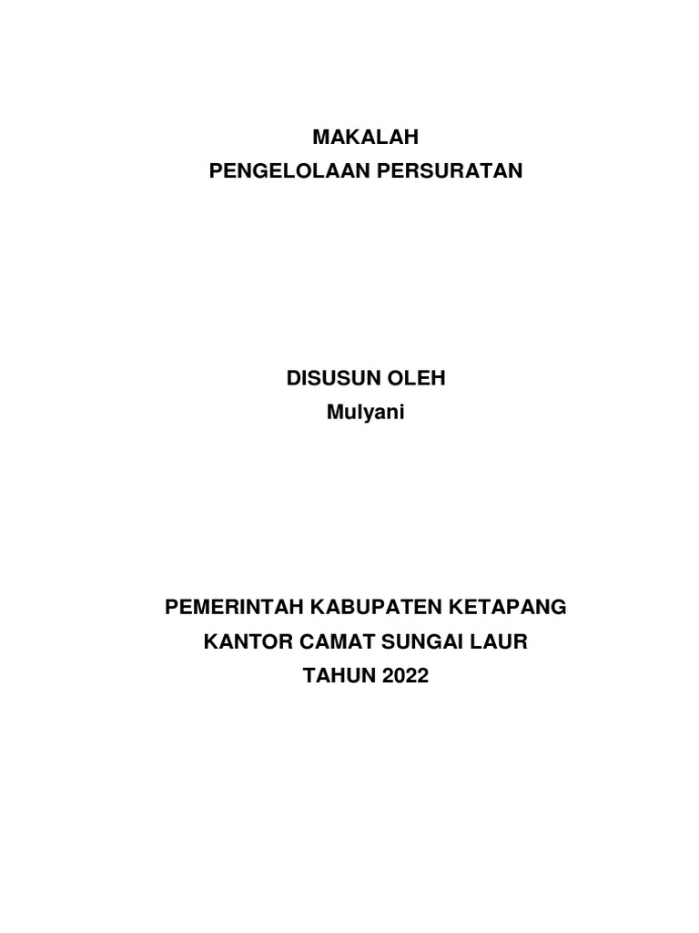 Makalah Persuratan Dan Kearsipan - Penyesuaian Ijazah | PDF