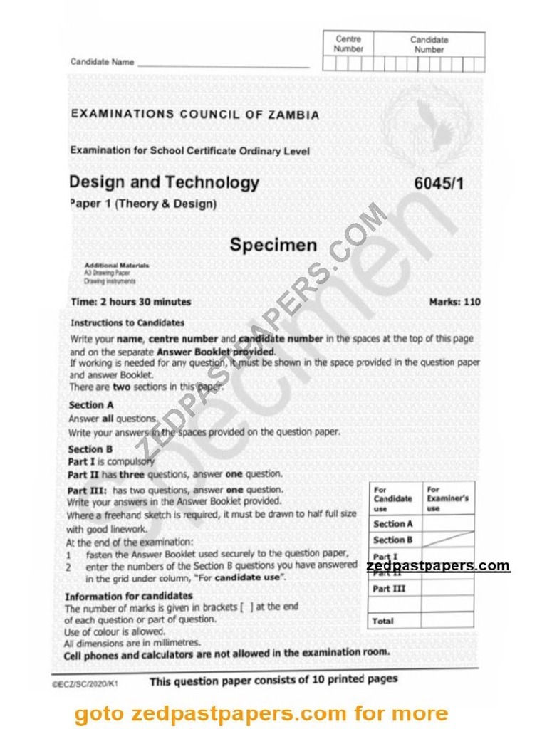 g12 DT 2020 Specimen | PDF