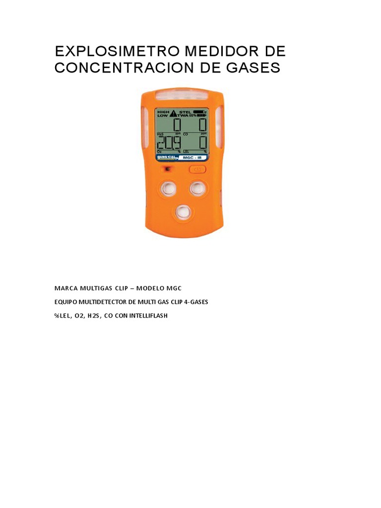 Explosimetro Medidor de Concentracion de Gases | PDF