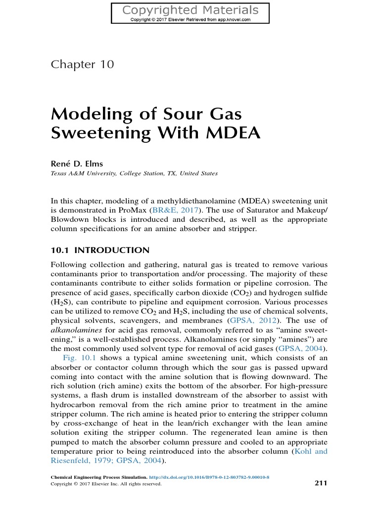 Sweetening Gas Process | PDF | Materials | Energy Technology