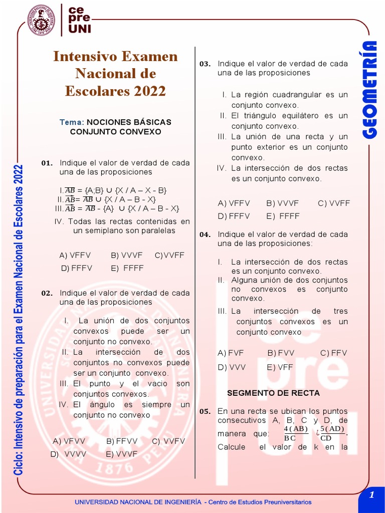 1 Al 20 Enunciado | PDF | Triángulo | Conjunto convexo