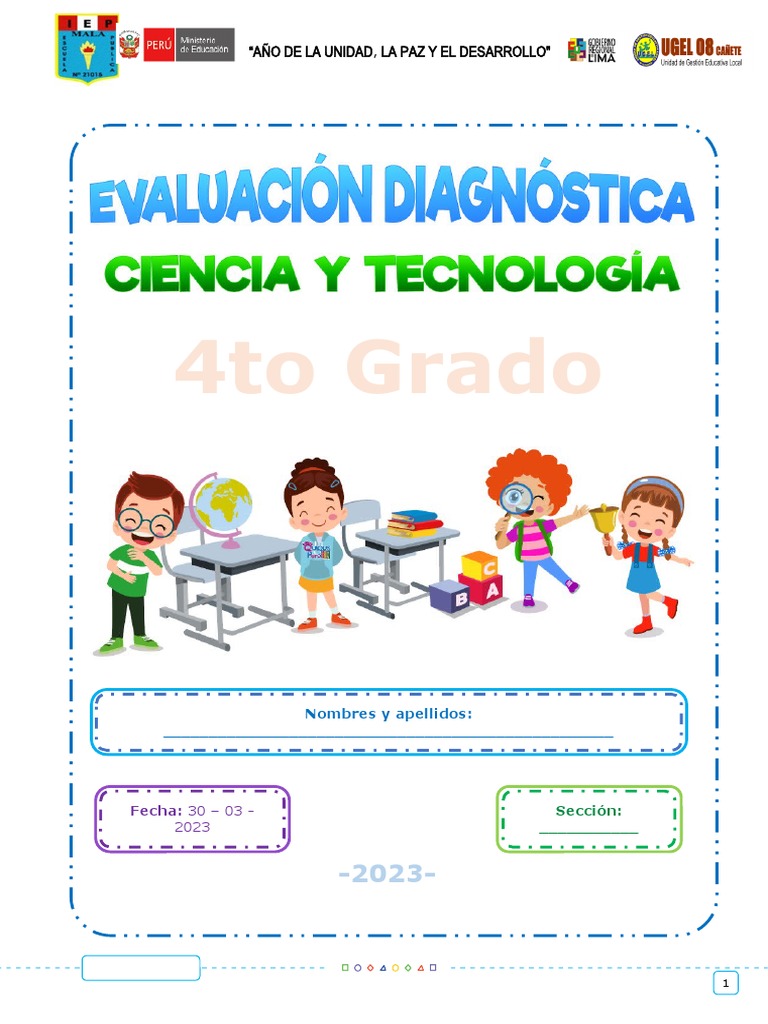 Evaluación de Ciencia 4to Grado 2023 | PDF