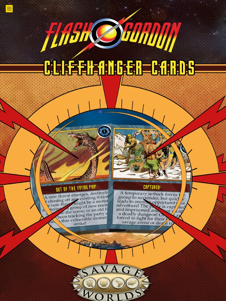 Savage Worlds - Flash Gordon - Cliffhanger Cards | PDF