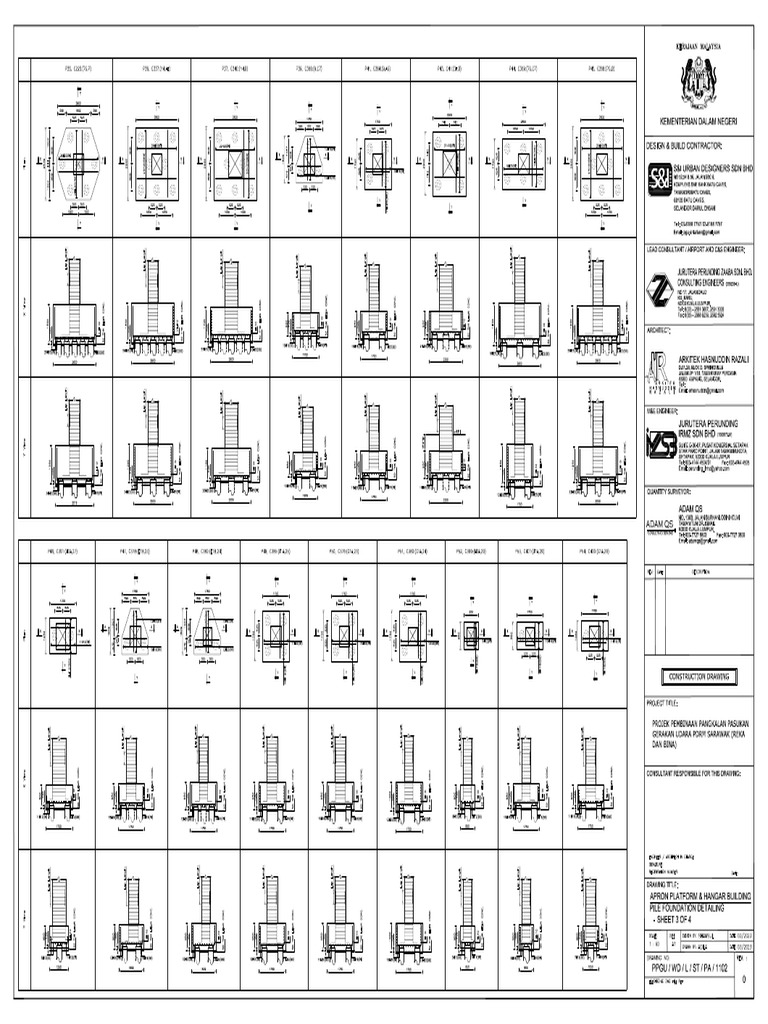 Pa 1102 - Pile Foundation Detailing - Sheet 3 of 4 - 150323 | PDF