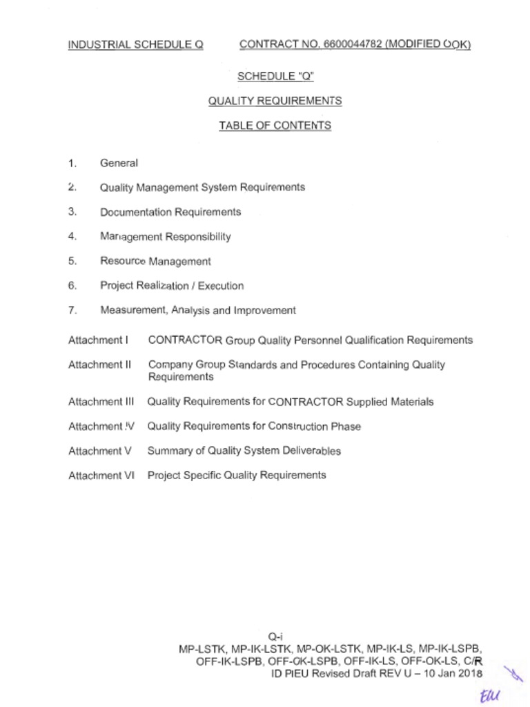 Aramco Industrial Schedule Q Requirements | PDF | Quality Assurance ...