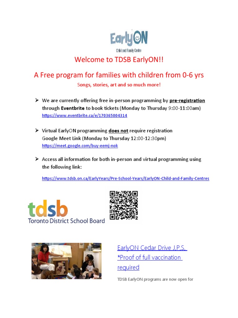 EarlyON Flyer | PDF