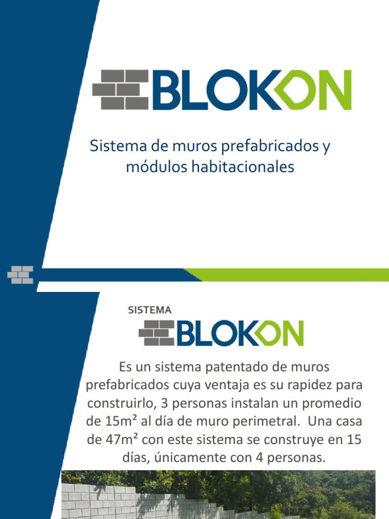 Sistema de Muros Prefabricados Blokon | PDF | Hormigón | Ingeniería de ...