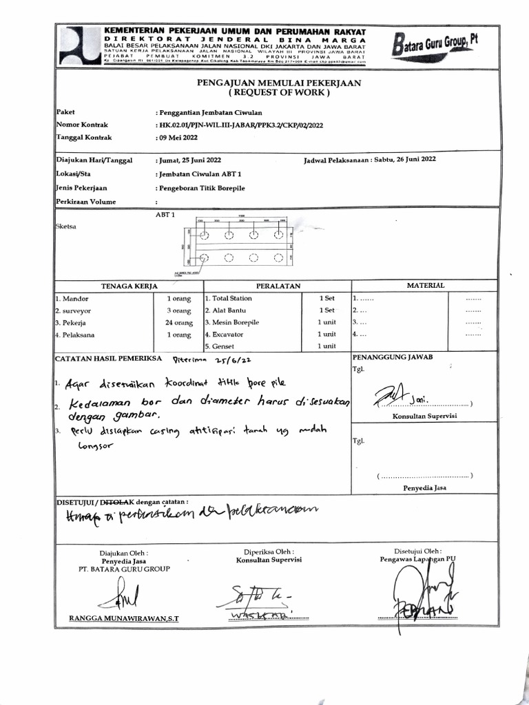 Req Pengeboran Abt | PDF