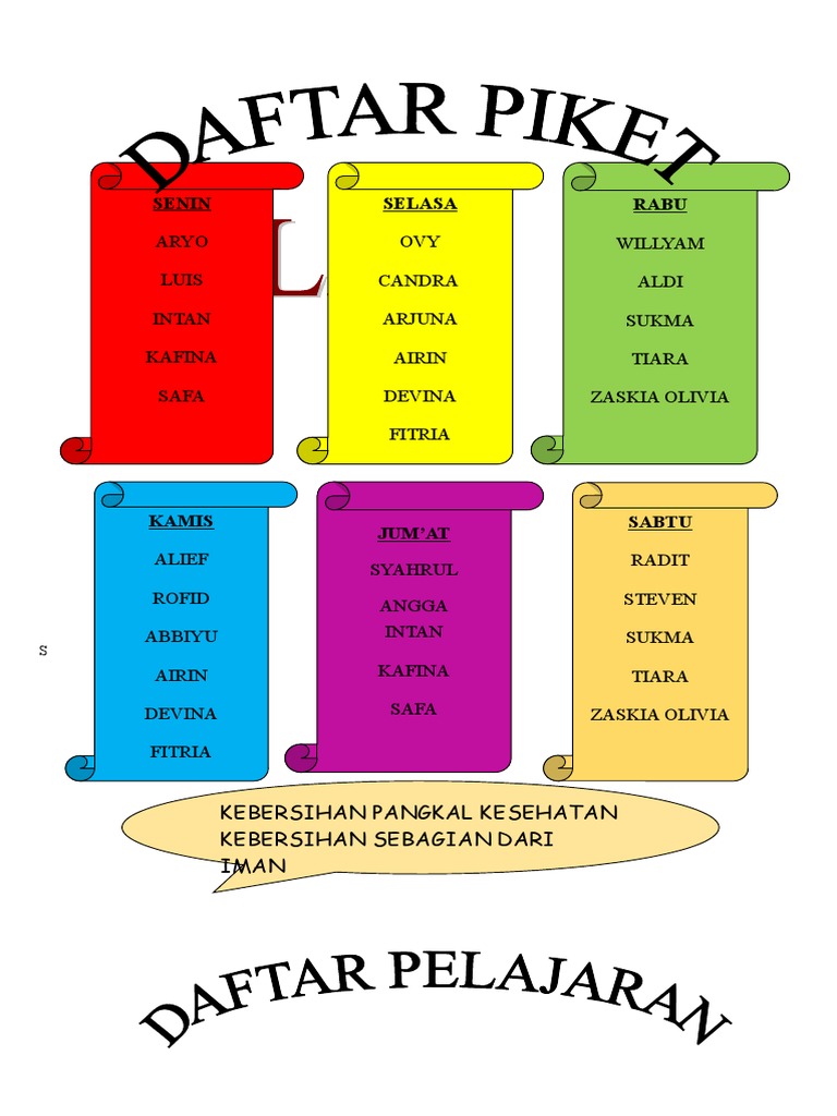 CONTOH DAFTAR PIKET DLL | PDF