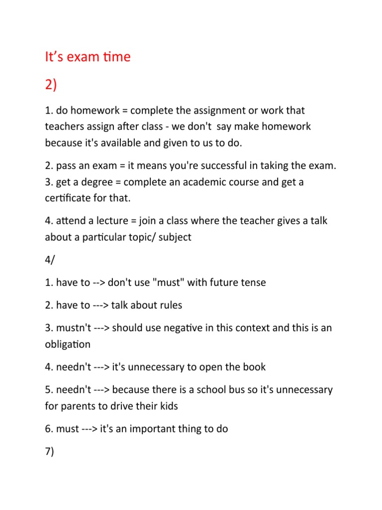 It's Exam Time 2) | PDF | Language Arts & Discipline