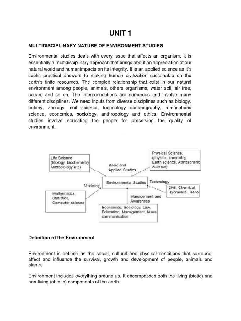 EVS Unit 1 Notes | PDF | Food Web | Carbon Cycle