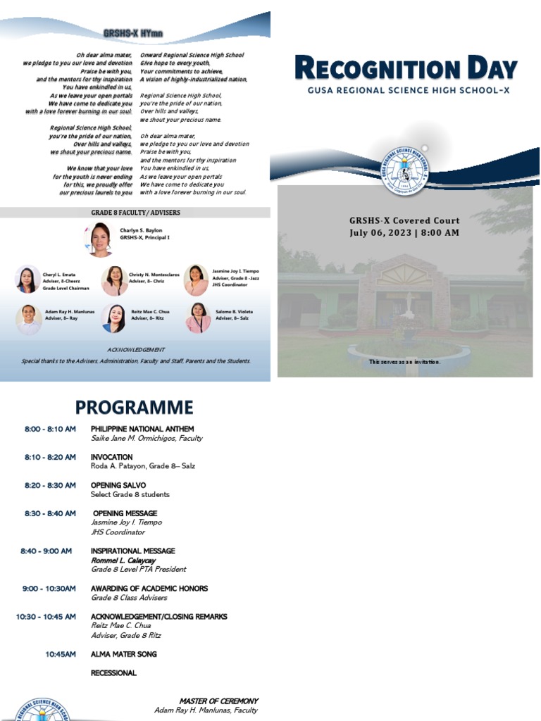G8 Recognition Day PROGRAMME | PDF