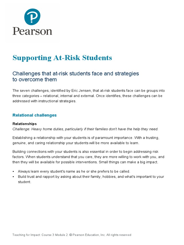 Supporting At-Risk Students | PDF