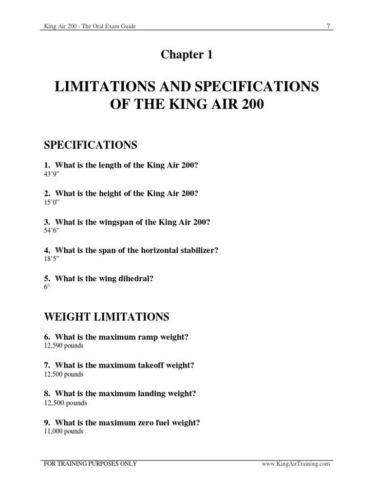 King Air 200 Oral Exam | PDF | Power Inverter | Electric Generator