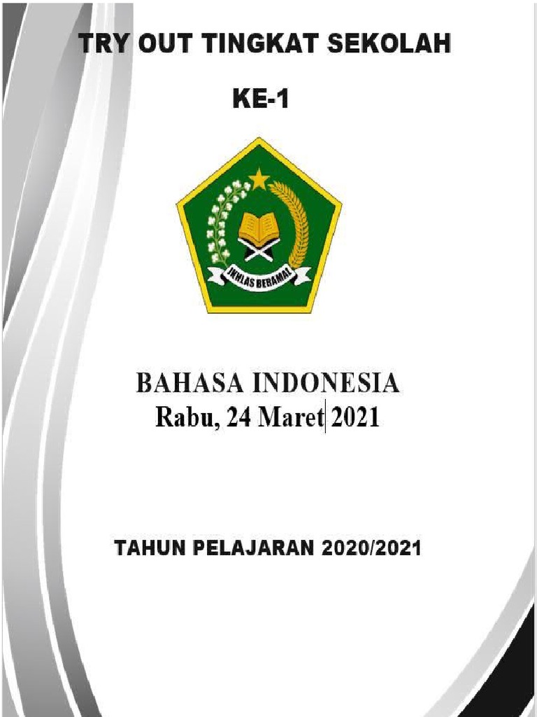 Try Out 1 Bindo 2021 Dengan Kunci | PDF | Kesehatan Holistik