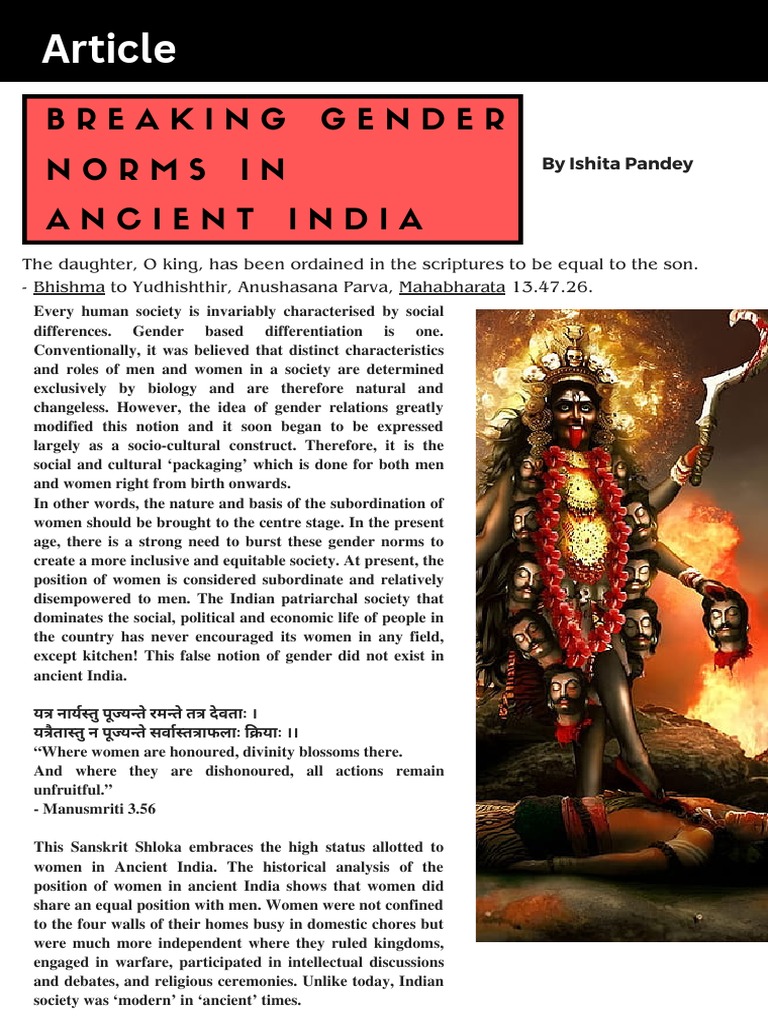 Breaking Gender Norms in Ancient India | PDF | Devi | Indian Religions