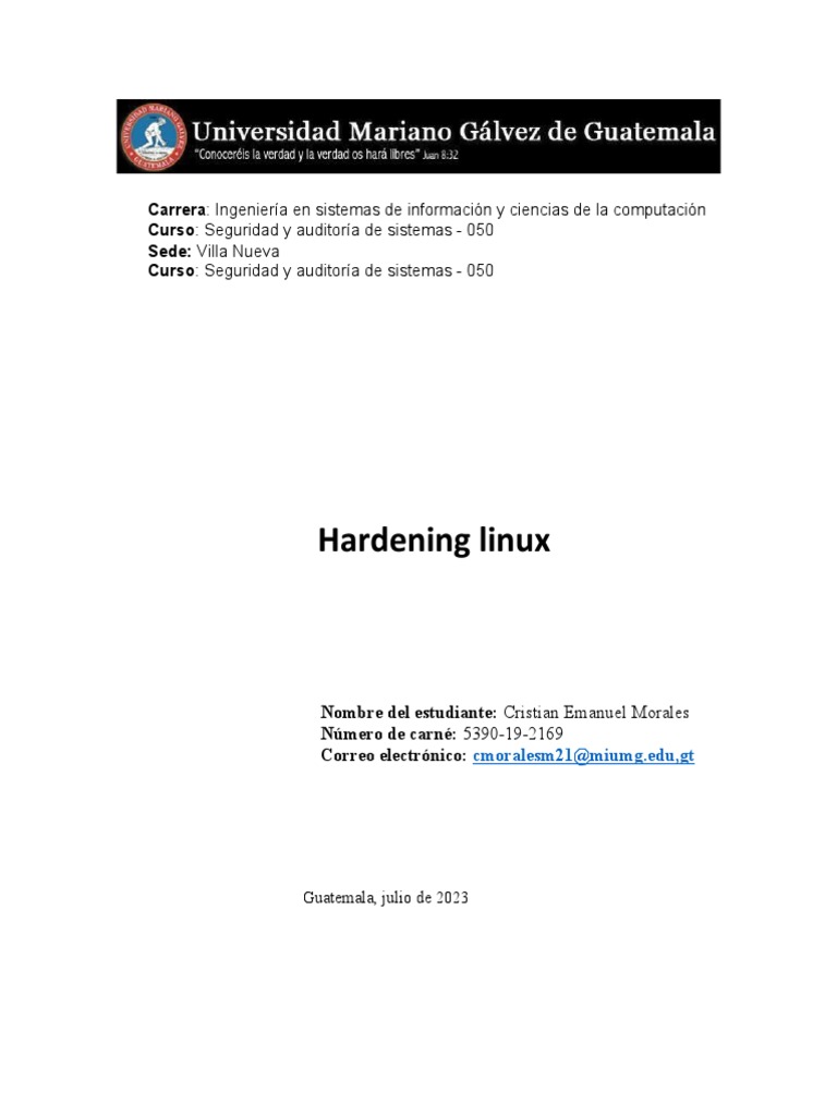 Tarea 6 Harden Linux | PDF | Cortafuegos (informática) | Contraseña
