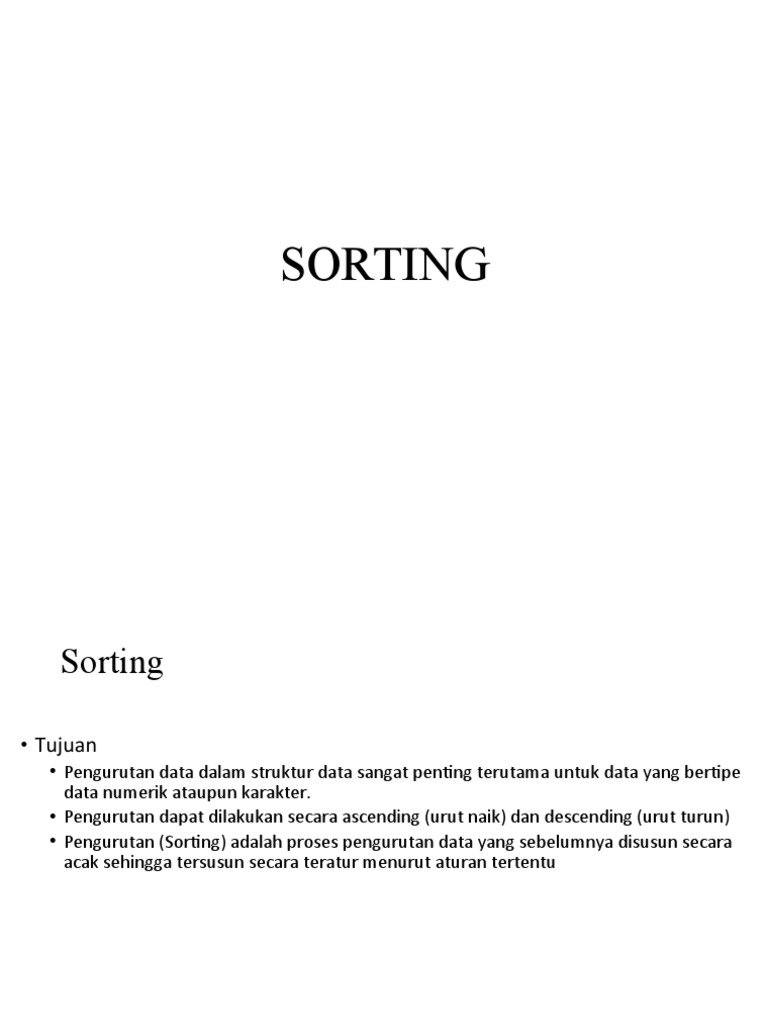 Materi Sorting Alpro | PDF
