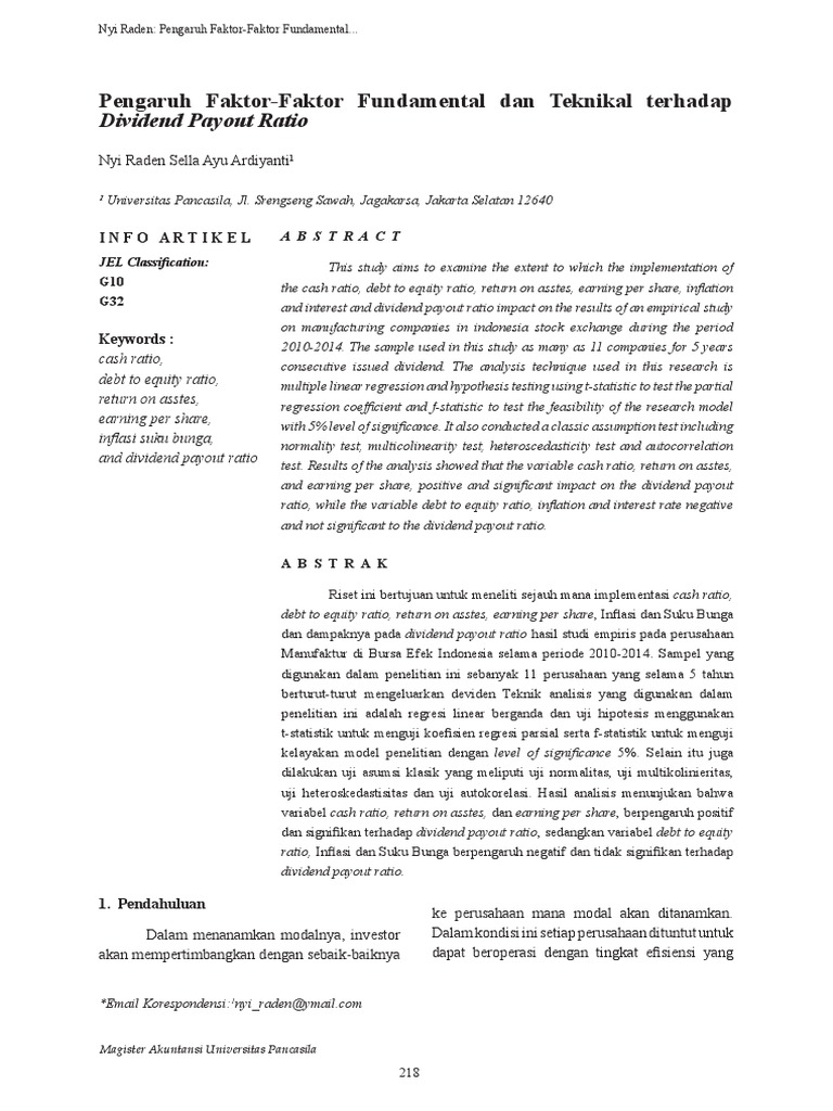 Pengaruh Faktor-Faktor Fundamental Dan Teknikal Terhadap | PDF ... Pengaruh Faktor-Faktor Fundamental Dan Teknikal Terhadap | PDF ...