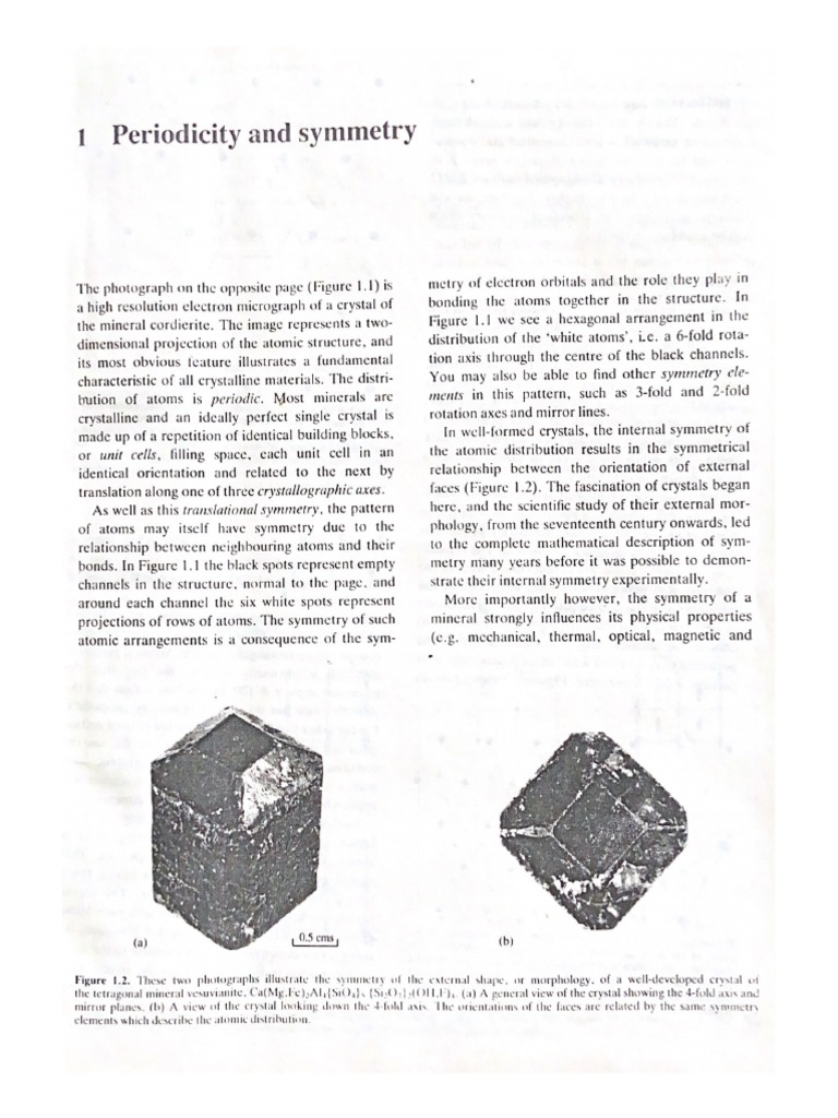 Periodicity and Symmetry-Crystallography | PDF