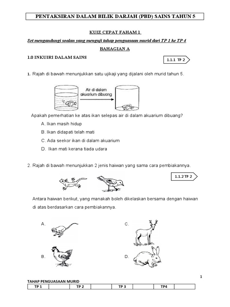 MODUL_PBD_KUIZ_PENGUKUHAN_SAINS_TAHUN_5_KSSR_SEMAKAN_02 (1) | PDF